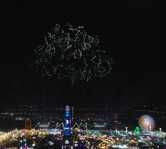 Most multirotors/drones performing an aerial dance display | Guinness ...